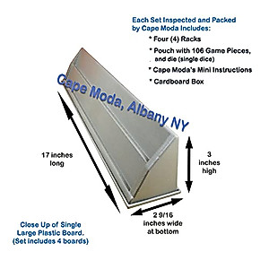 Cape Moda Large Turkish Plastic Rummy Okey Set Bundle, Classic Turkish Design Made in Istanbul, and Inspected by Cape Moda in Albany NY (Plastic Rummy Set, Large)