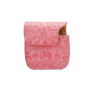 Cartoon PU Leather Shoulder Case with Free Shoulder Strap for Fujifilm Instax Mini 8 - Pink