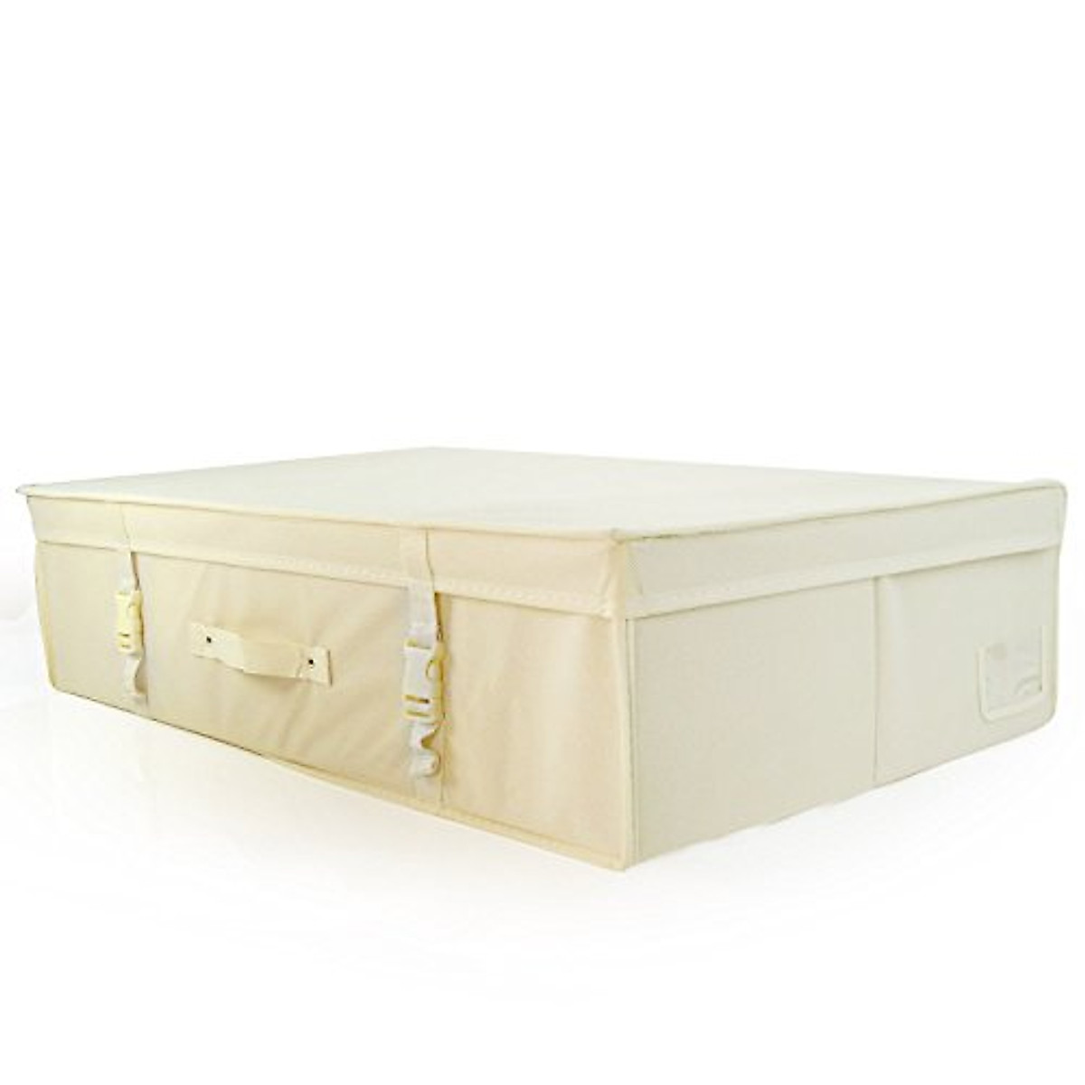 HANGERWORLD Large Ivory Wedding Dress Garment Storage Box and Under Bed Storage Travel Carry Case, with Acid Free Tissue Paper