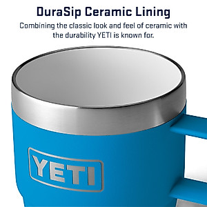 YETI Rambler 6 oz Stackable Mug, Stainless Steel, Vacuum Insulated Espresso/Coffee Mug, 2 Pack, Big Wave Blue