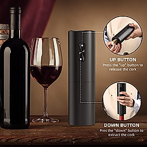 Rocyis Electric Wine Opener-Wine Bottle Opener Battery Operated-Automatic Corkscrew Wine Opener Kit, Wine Accessories Gift for Wine Lovers