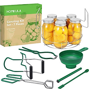 HOMKULA Canning Supplies Starter Kit - Canning Kits Set for Beginners, Canning Tools, Canning Accessories, Canning Equipment, Dishwasher Safe, Food Grade, Green