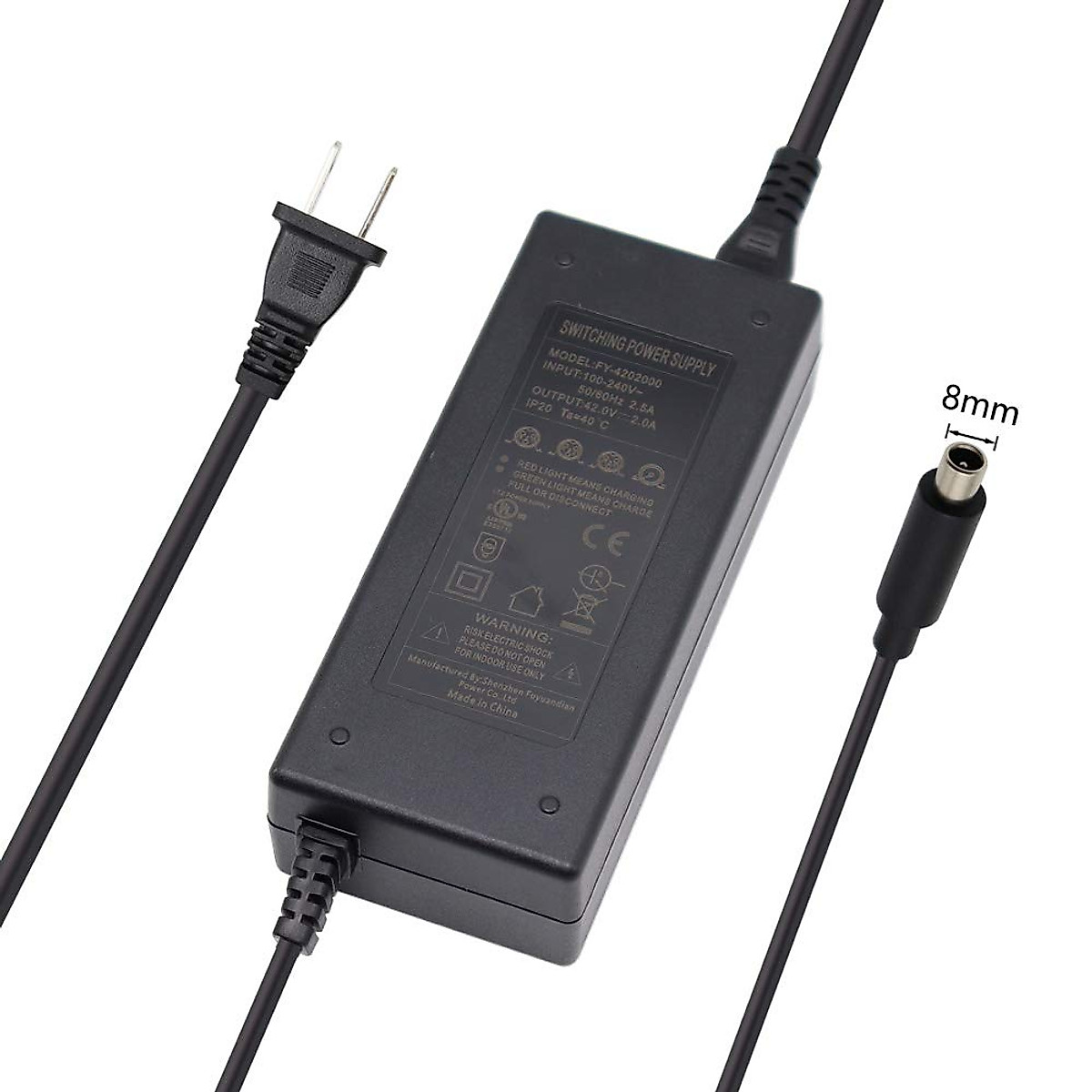 Eseegoo UL Listed 42V 2A Power Charger Adapter for Bird & Lime Charger, Bird, Lime, Lime-S, Skip, Spin, Ninebot ES1 ES2 ES4, Xiaomi M365 Charger - Bird Charger, Lime Charger