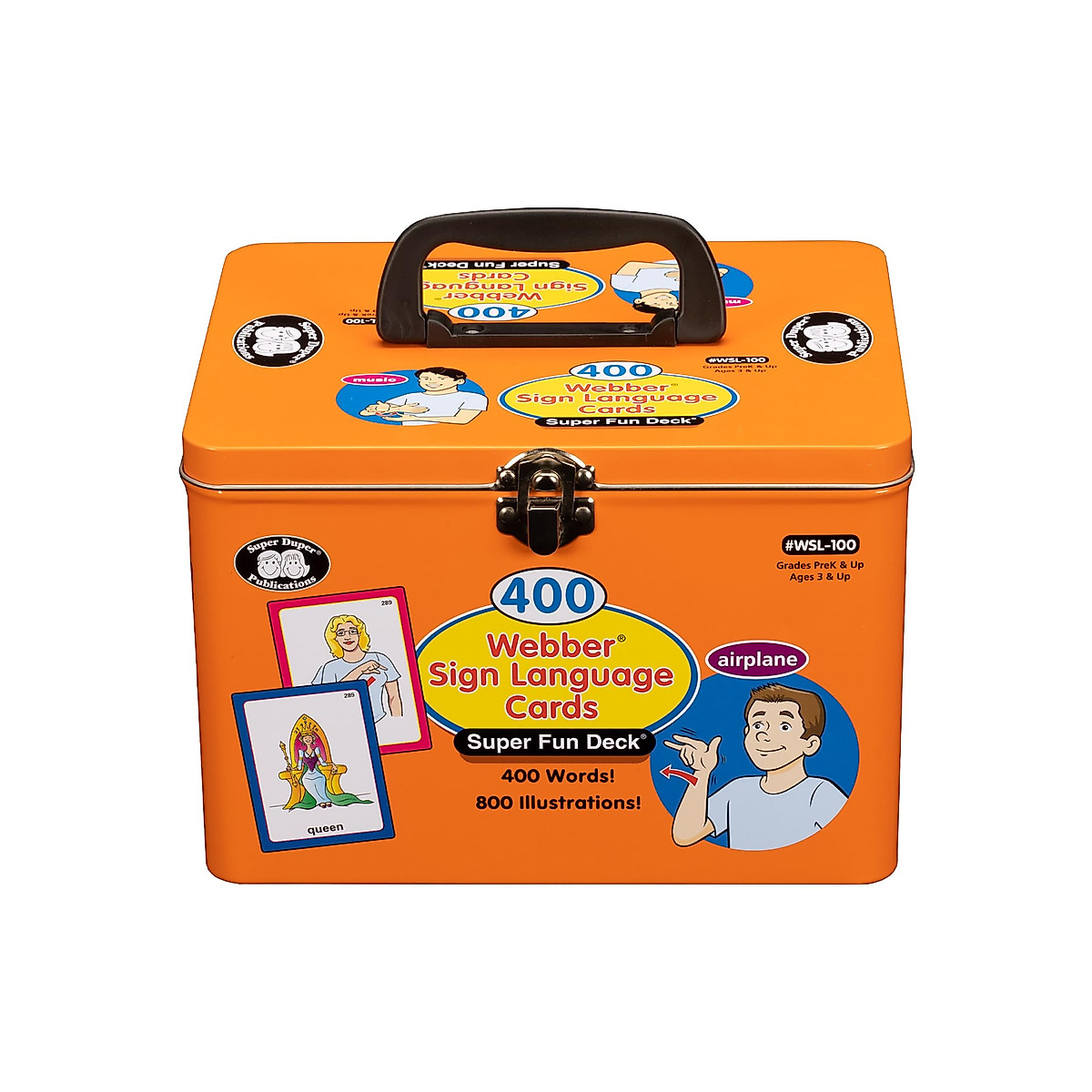 Super Duper Publications| 400 American Sign Language (ASL) Flash Cards Fun Deck | Educational Learning Resource for Children