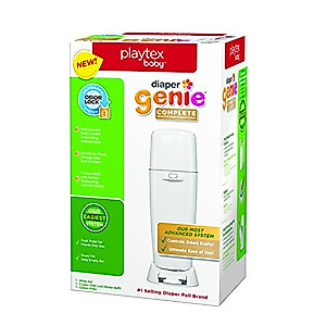 Playtex Diaper Genie Complete Diaper Pail with Odor Lock Technology, White