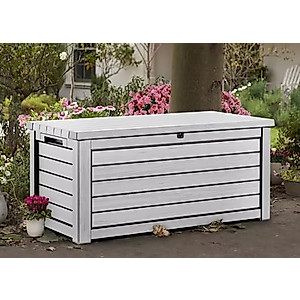 Generic 165-Gallon Resin Outdoor Storage Deck Box, (White), 246838