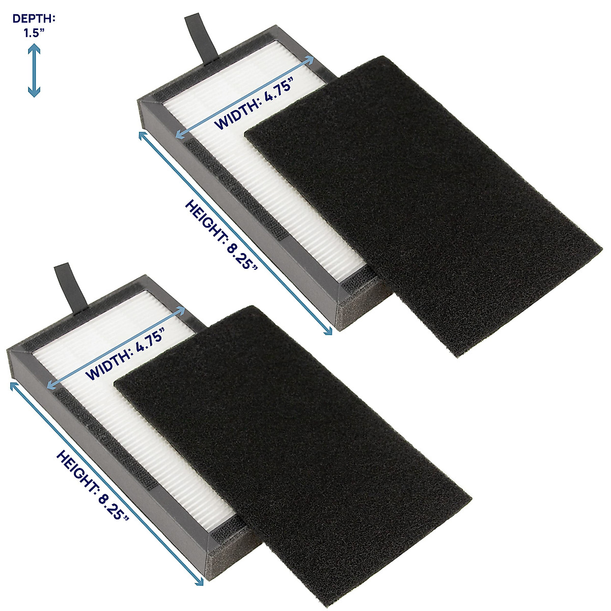 Filter Bros HEPA Filter E Replacement Fits GermGuardian FLT41002PK AC4100 AC4175