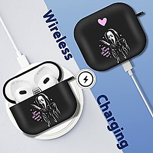 Ulirath Case for AirPod 3rd Skull Funny Unique Design Unique Pattern Scary Cute for AirPods Air Pods 3 Design Skeleton Cover Cases Skin for Boys Girls Kids Skull