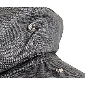 Men's Linen 8 Panel Applejack Gatsby Newsboy Ivy Hat (Grey)
