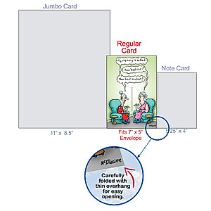 NobleWorks - 1 Funny Birthday Card for Women, Wife - Happy Bday Cartoon, Woman Notecard with Envelope - Bad Memory C3680BDG