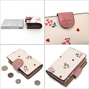Coach Medium Corner Zip Wallet in Heart Petal Print Style No. C7652