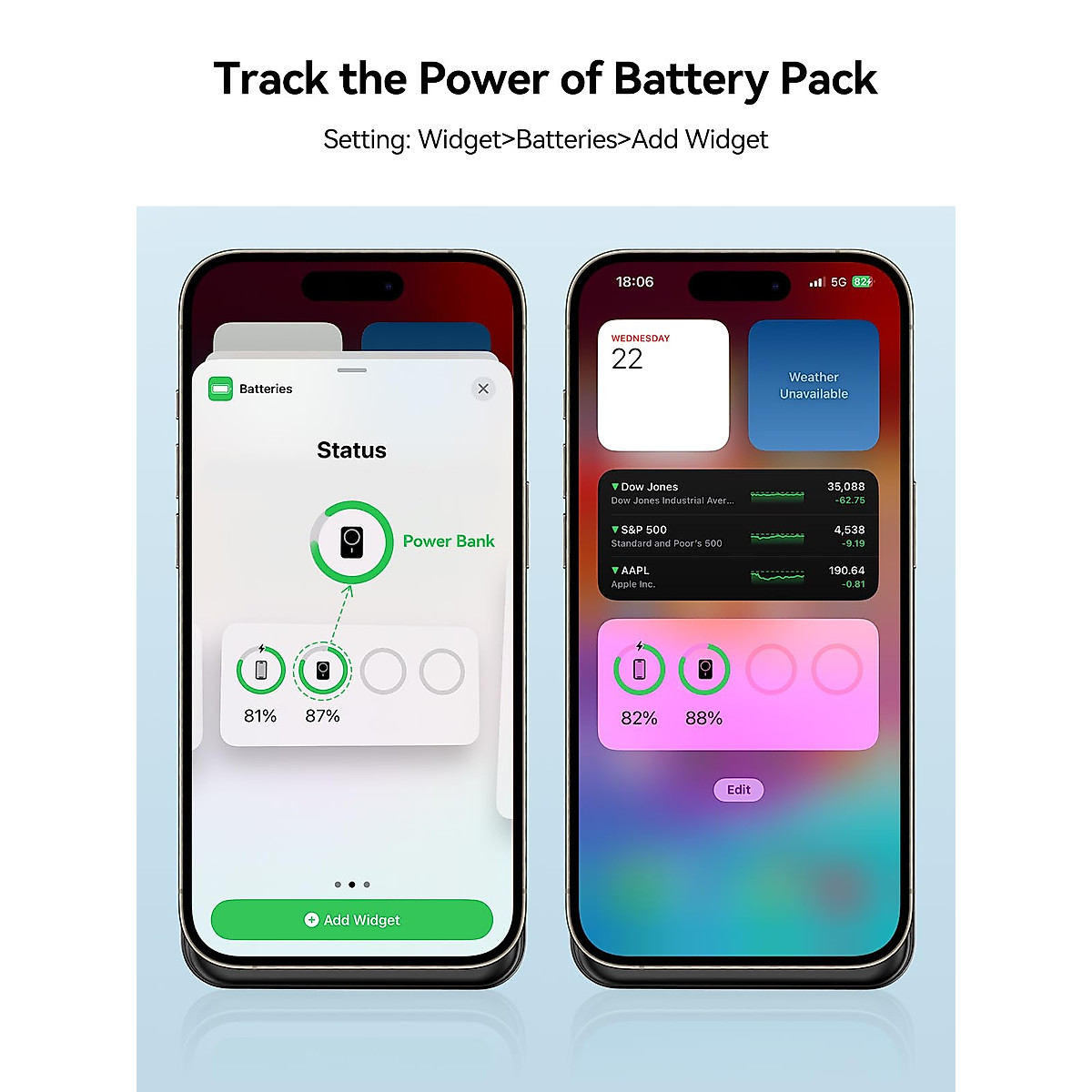 NEWDERY 20000mAh Magnetic Battery Pack, Power Bank PD 20W Fast Charging, Wireless Portable Charger with USB C Cable for iPhone 15/14/13/12/Pro Max/Pro/Plus/Mini and AirPods 3/2/Pro