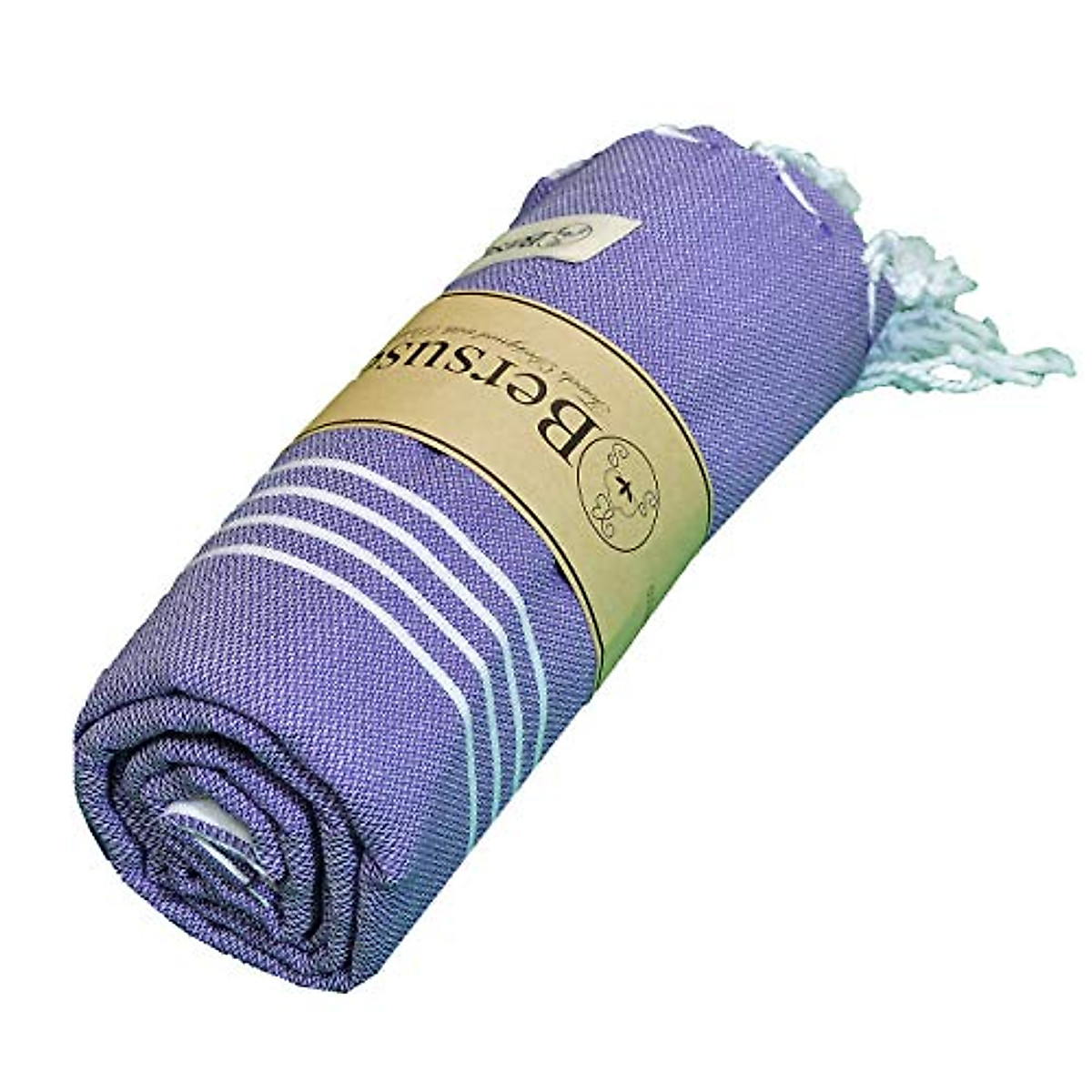 Bersuse 100% Cotton - Anatolia XL Throw Blanket Turkish Towel - 61 x 82 Inches, Dark Purple