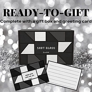 Personalized Shot Glass Set, Custom Gifts for Tequila, Vodka, or Whiskey Lovers, Birthday, Christmas Gifts for Him, Her, 2 Pack, with Initial S