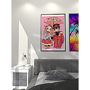 MUTOGLAVA Wall Art Decor Toilet-Bound Hanako-kun Posters, Anime Pictures Canvas Prints for Bedroom Decoration, Painting Aesthetic Photo Decor Livingroom Bathroom-Unframed-16 * 24 Inches (PINK)