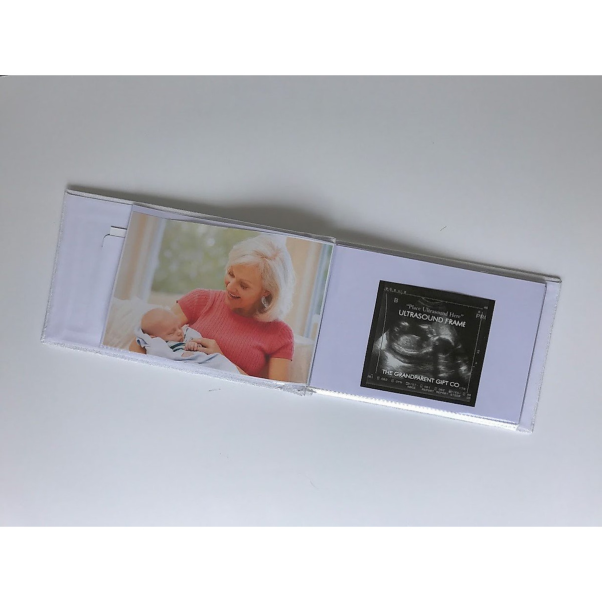 Grandparent Gifts 1st Granddaughter Brag Book white faux-suede Hold 32 4x6 image