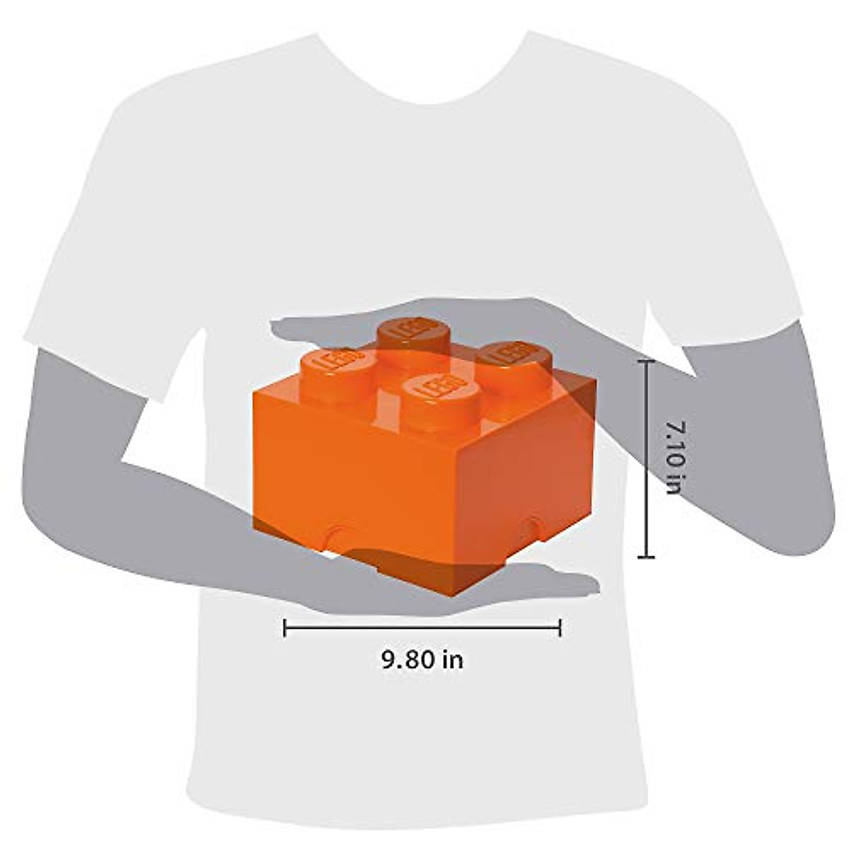 Lego Storage Brick 4 Orange