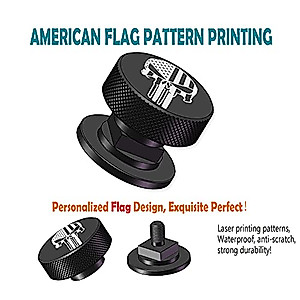 Welding Hood Helmet Pipeliner Fasteners-1Pair Black USA Flag Pattern Aluminum Helmet Pipeliner Headgear Replacement Parts Accessories Screws Flip Hood, Anti-Rust