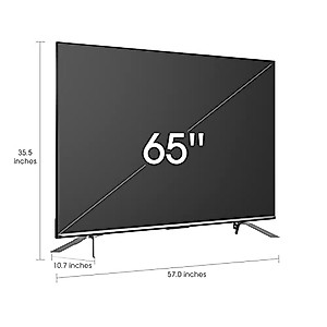 Hisense ULED Premium U7H QLED Series 65-inch Class Quantum Dot Google 4K Smart TV (65U7H, 2022 Model), Black