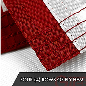 G128 American USA Flag | 1x1.5 Ft | ToughWeave Series Embroidered 210D Polyester | Country Flag, Embroidered Stars, Sewn Stripes, Indoor/Outdoor, Vibrant Colors, Brass Grommets