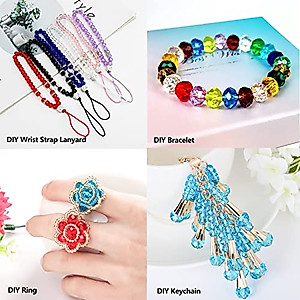 1500 pcs 4mm Briolette Crystal Glass Beads for Jewelry Making 15 Plating Colors Faceted Rondelle Shape Spacer Beads for Bracelets Necklaces Earrings, with Container Box