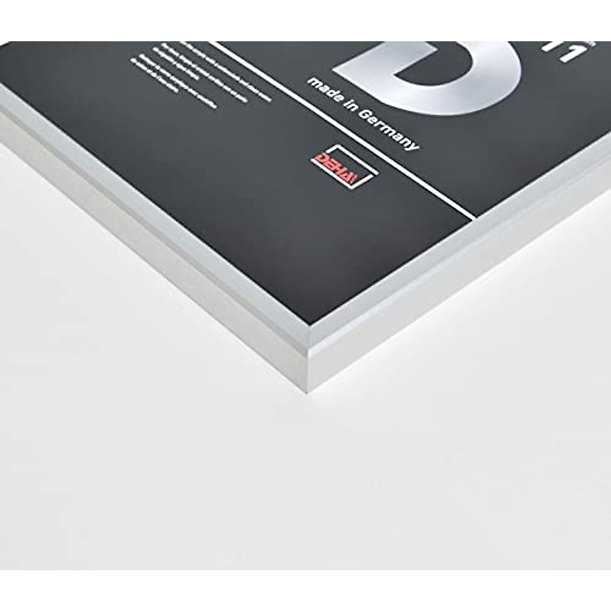 DEHA Design 8.5x11 Picture Frame Boston Silver | sturdy aluminum metal with shatter resistant and light acrylic glass | horizontal and vertical format for wall or tabletop with back easel | especially for certificate or document | MADE IN GERMANY