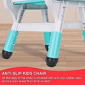 JIAOQIU Kids Chair Height Adjustable Toddler Chair Max Load 220LBS Plastic Indoor Outdoor Chair School Home Daycare Use Red