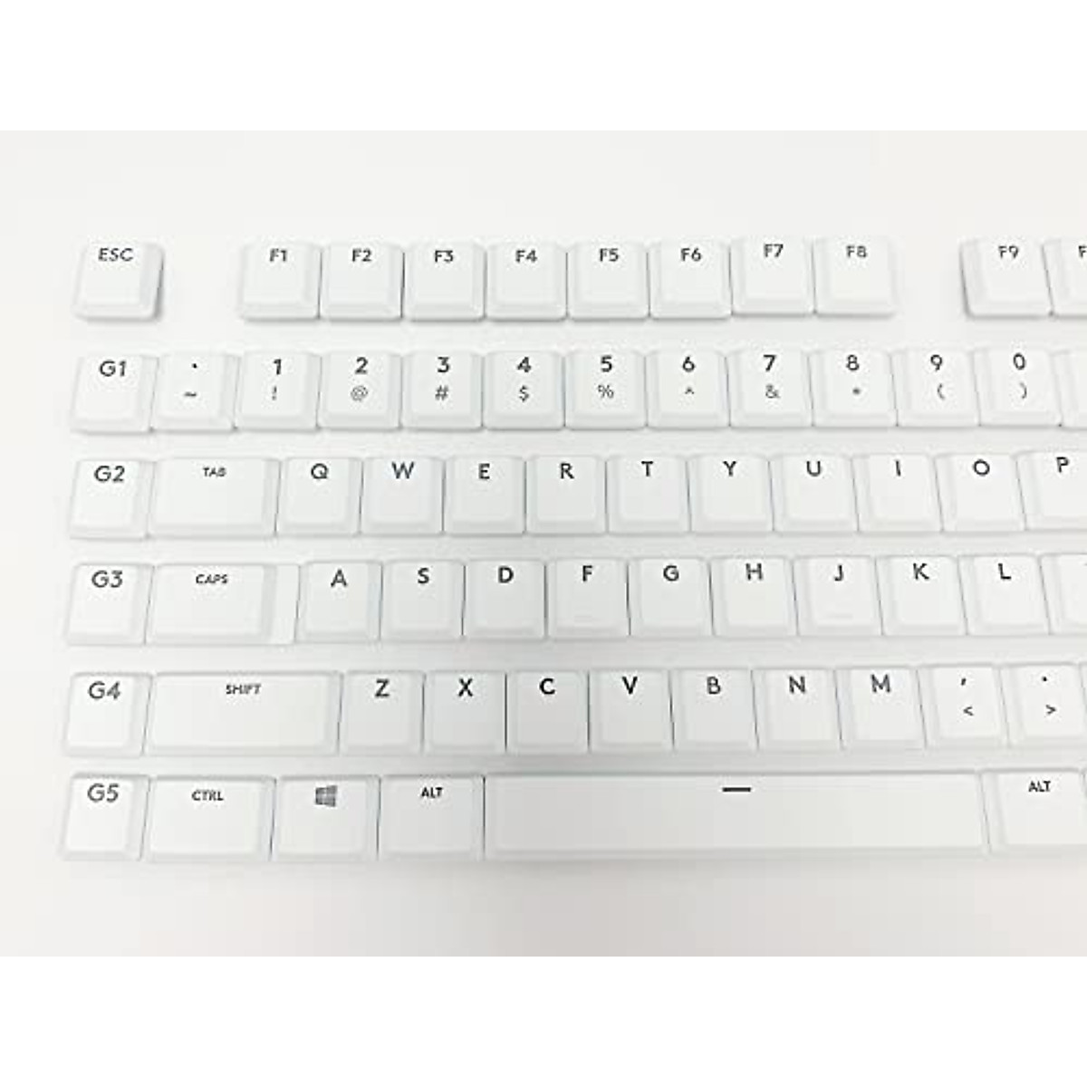 forG915 Complete Set of 87 keycaps to Replace Logitech G915/G913/G815/G813 TKL RGB Mechanical Gaming Keyboard(G915 White 109 Keys)