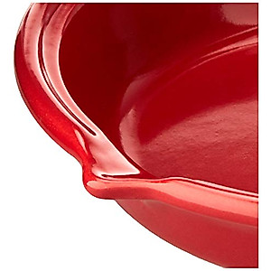 Emile Henry Made In France Flame BBQ Chicken Roaster, 10 x 2", Burgundy,347550