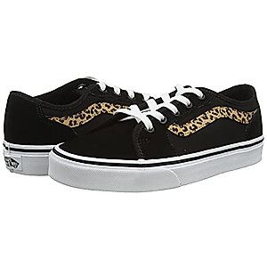 Vans Women's Low-Top Trainers Sneaker, Cheetah Stripe Black White, 8.5