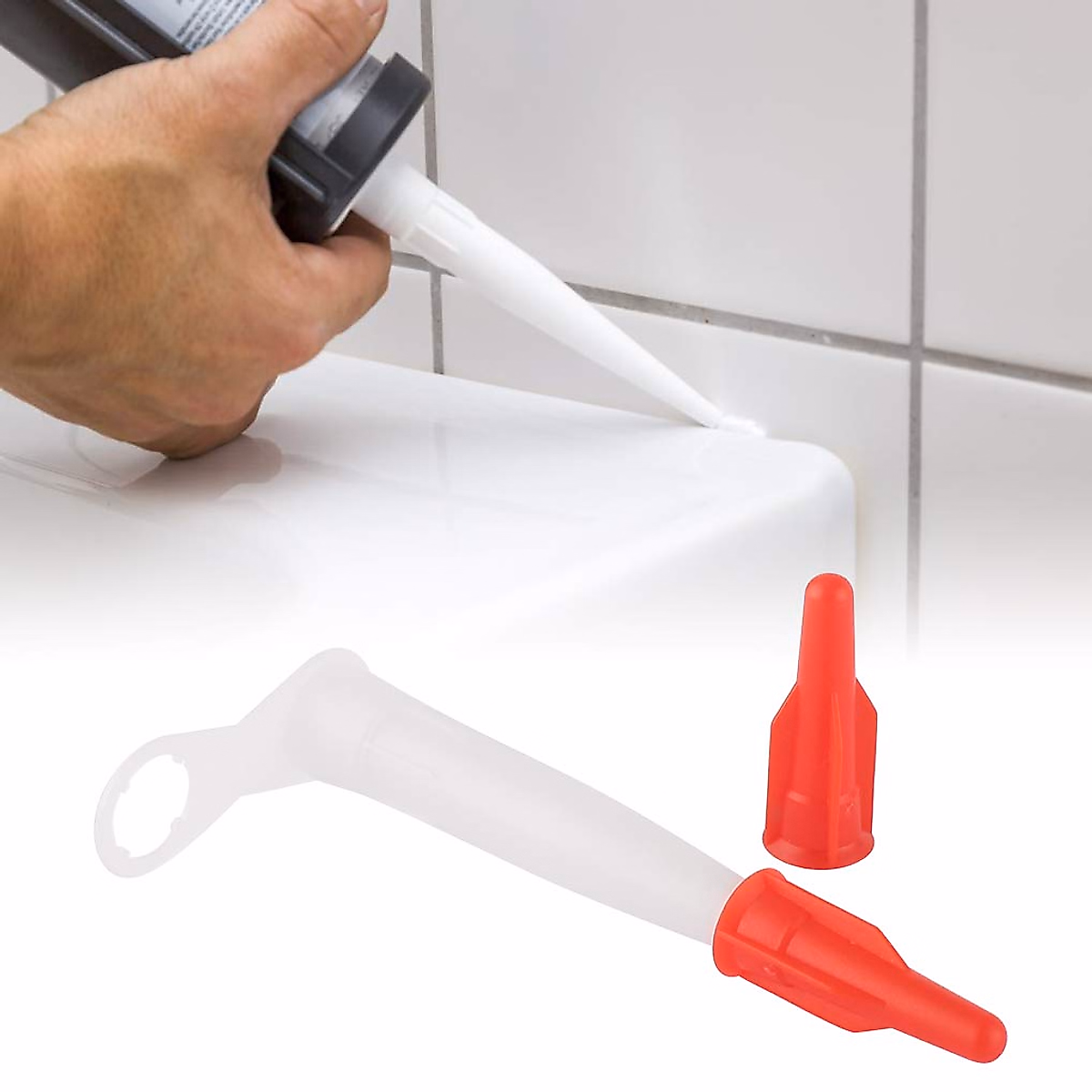 Caulking Tool, 12 Pieces Silicone Sealant Finishing Grout Tools Kit, Caulk Skirting Boards & Base Boards Replaceable Pads, for Bathroom Kitchen Sealing Hand Caulk Removal Tool (Blue)