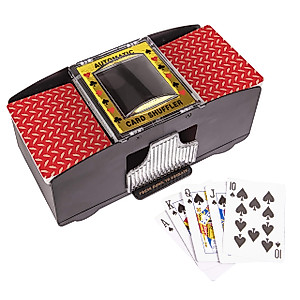 Automatic Card Shuffler I Card Shuffler 2-Deck Automatic I Electric Card Shuffler Casino Equipment I Playing Card Shuffler for Uno, Phase 10, Blackjack, Skip Bo, Texas Hold em, Poker, Home Card Games