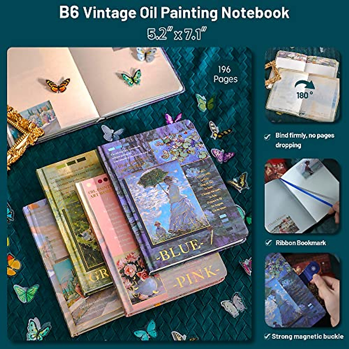 Aromoty Vintage Oil Painting B6 Notebook