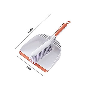 Small Dustpan and Brush Set Mini Broom and Dustpan Set, Dust Pan Brush Nesting Tiny Cleaning Broom, Small Broom and Dustpan Set for Desk, Table, Home, Kitchen Necessities