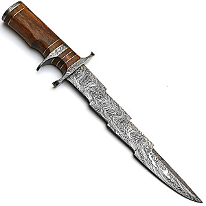 PAL 2000 KNIVES HUN-9157 Handmade Damascus Steel 15 Inches Knife With Sheath Twist Pattern