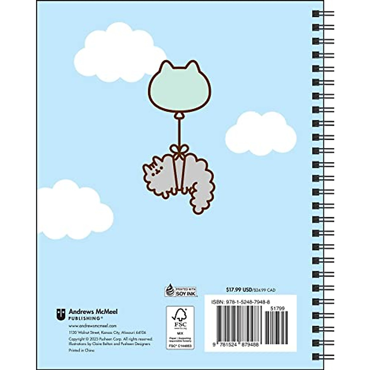 Pusheen 16-Month 2023-2024 Weekly/Monthly Planner Calendar
