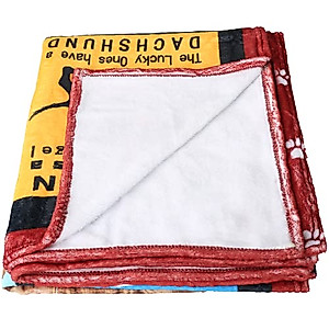 Dachshund Dog Throw Blanket Fleece Blanket Soft Warm Cozy for Sofa Couch Bed 50in*60in