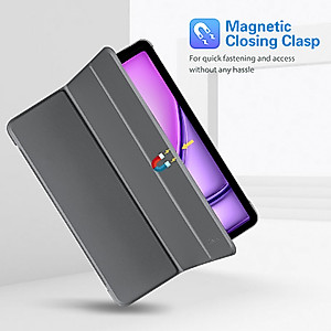 ProCase Smart Case for iPad Pro 12.9 2022/2021/2020/2018, Slim Stand Hard Back Shell Smart Cover for iPad Pro 12.9" 6th Gen/5th Gen/4th Gen/3rd Gen -Grey