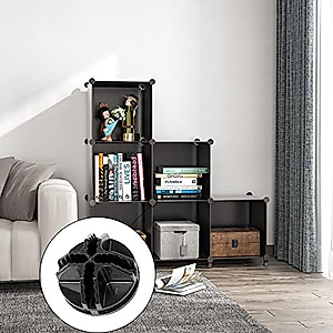 Wolizom Plastic Connector 20 Wire Cube Plastic Connector for Modular Storage Organizer Closet and Wire Shelving（Black）