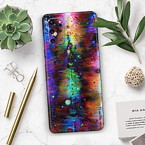DesignSkinz Neon Paint Mixtured Surface Protective Vinyl Decal Wrap Skin Cover Compatible with The Samsung Galaxy S20 (Screen Trim & Back Glass Skin)
