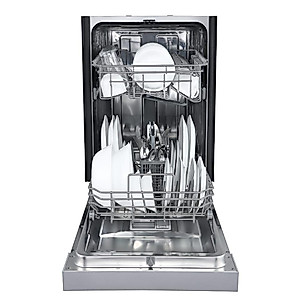 EdgeStar BIDW1802 18 Inch Wide 8 Place Setting Energy Star Certified Built-In Front Control Dishwasher - White