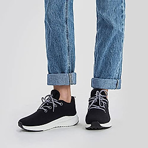 Merino Protect Merino Wool Shoes for Women Lace-up Sneaker Lightweight Sockless Casual Shoes for Walking Travel Dark Grey