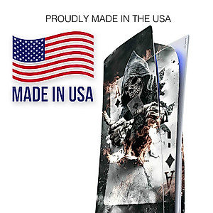 ITS A Skin Skins Compatible with Sony Playstation 5 Console Disc Edition - Protective Decal Overlay Stickers wrap Cover - Ace Diamonds Grim Reeper Skull