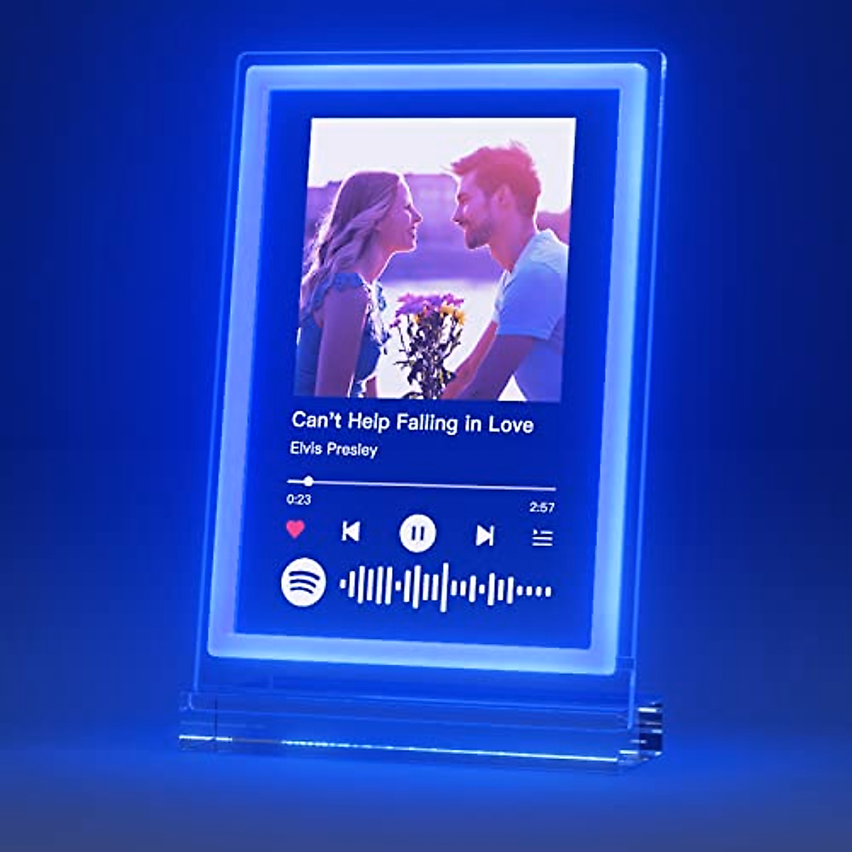witfox Custom Spotify Plaque - Personalized Gifts for Women Men, Personalized Wedding Gifts for the Couple, Custom Photo Gifts for Boyfriend Girlfriend Music Plaque Custom Neon Signs Light