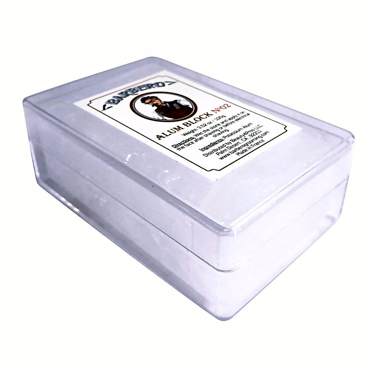 Barbero Alum Block in Plastic Case 3.52 oz / 100 g