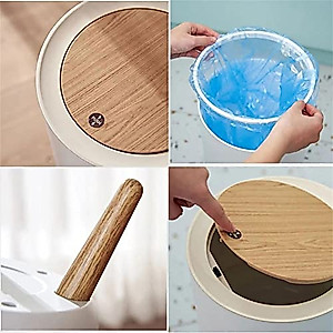 ANTCRZ Trash bin Trash Can High Foot with Press Cover Kitchen Bathroom Trash Can