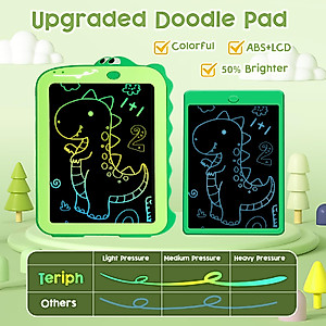 Teriph LCD Writing Tablet for Kids, Colorful Toddlers Toys Drawing Board, Educational Kid Toys, Doodle Pad Dinosaur Toys for 2 3 4 5 6 7 8 Year Old Boys Girls Birthday Party Christmas Gifts,8.5inch