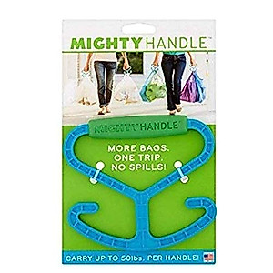 Mighty Handle. The Original All-Purpose Holder and Carrier. Holds Up To 50 Pounds of Groceries, Dry Cleaning, Paint Cans and other Hard to Carry Things (2 pack, Made in USA)