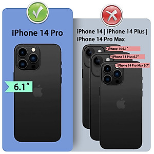 DuckSky for iPhone 14 Pro 6.1"Genuine Leather Wallet case 【RFID Blocking】【4 Credit Card Holder】【Real Leather】Flip Folio Book Phone case Protective Cover Women Men for Apple 14Pro 5G case Light Brown