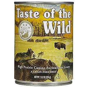 Taste of the Wild Grain-Free Canned Dog Food Variety Pack - Wetlands, Pacific Stream, High Prairie, and Sierra Mountain Pack of 12, 13.2 ounce cans by Taste of the Wild